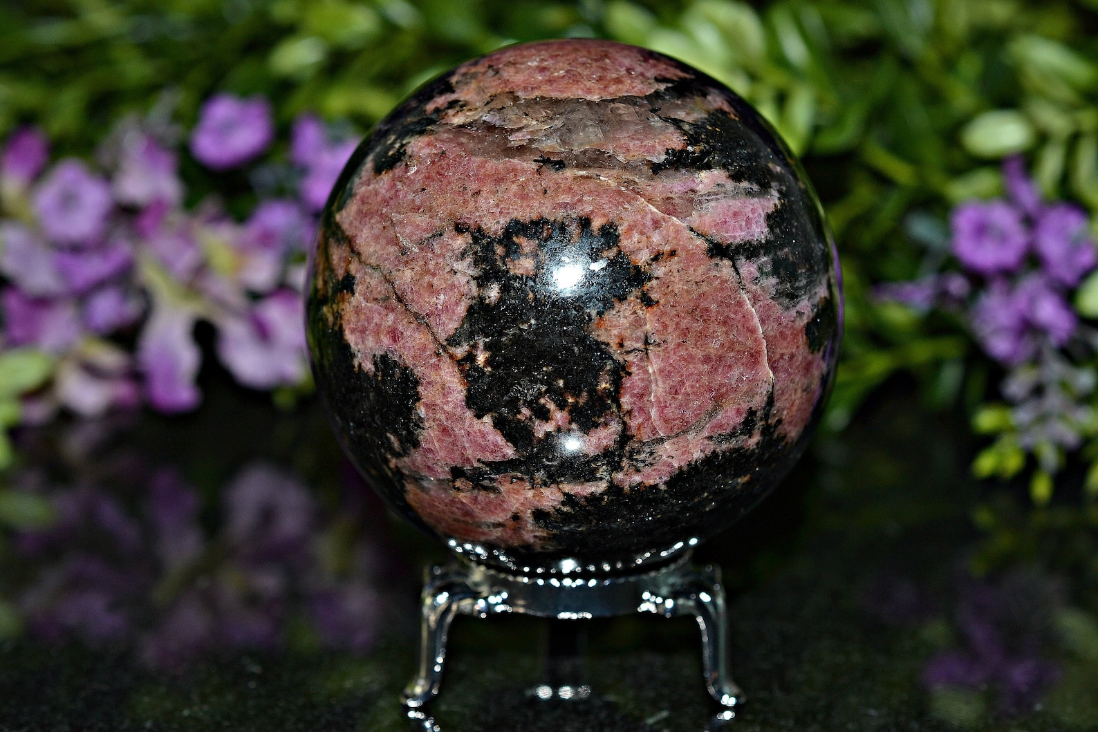 Rhodonite Sphere Rhodonite Crystal Rhodonite Ball Rhodontie - Etsy