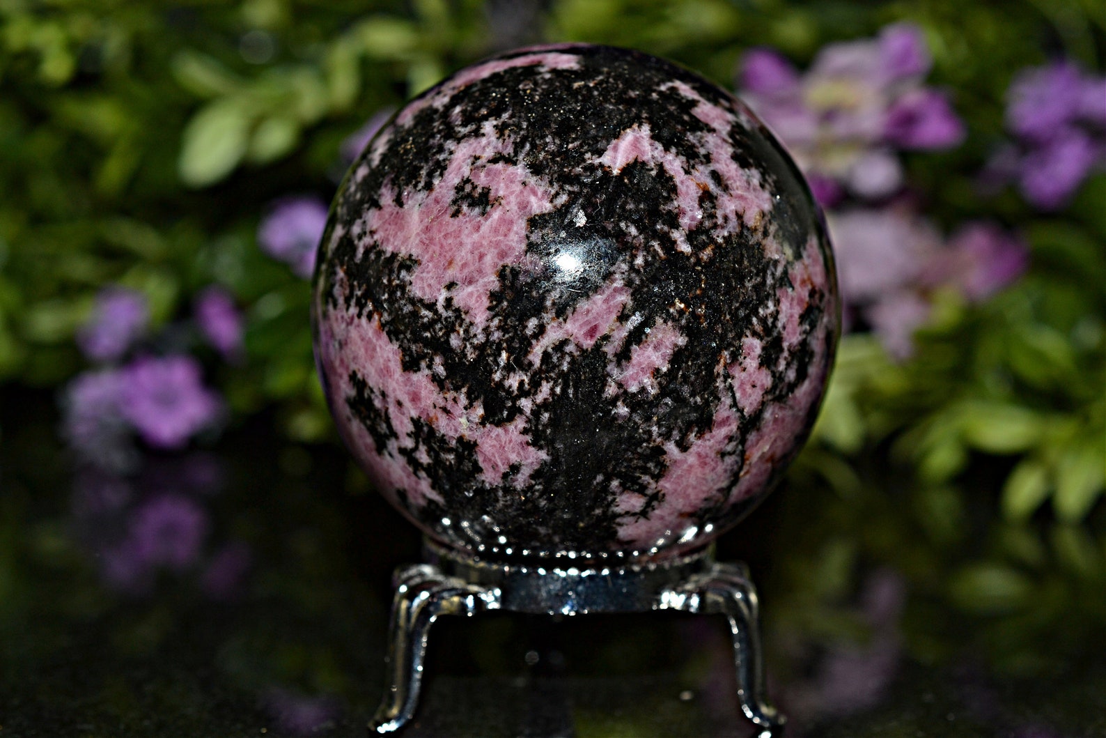 Rhodonite Sphere Rhodonite Crystal Rhodonite Ball Rhodontie - Etsy