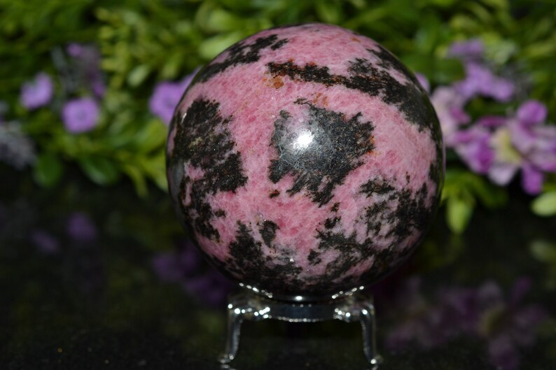 Rhodonite Sphere Rhodonite Crystal Rhodonite Ball Rhodontie | Etsy