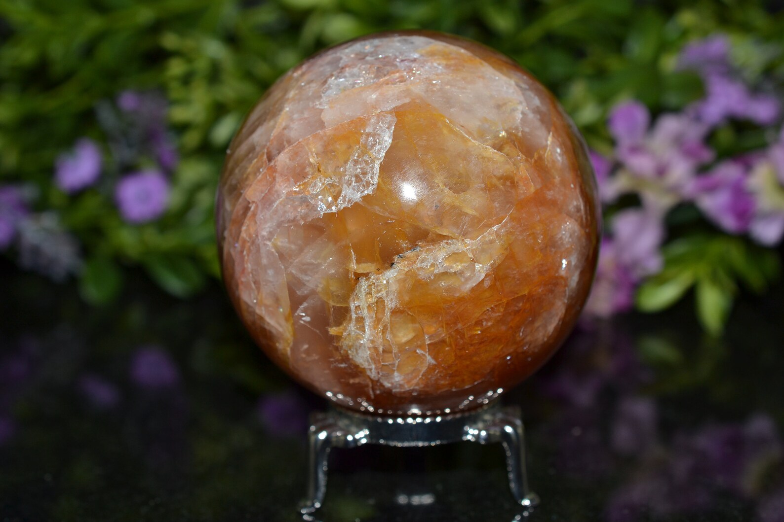 Golden Healer Sphere, Quartz Sphere, Golden Healer Crystal, Golden ...