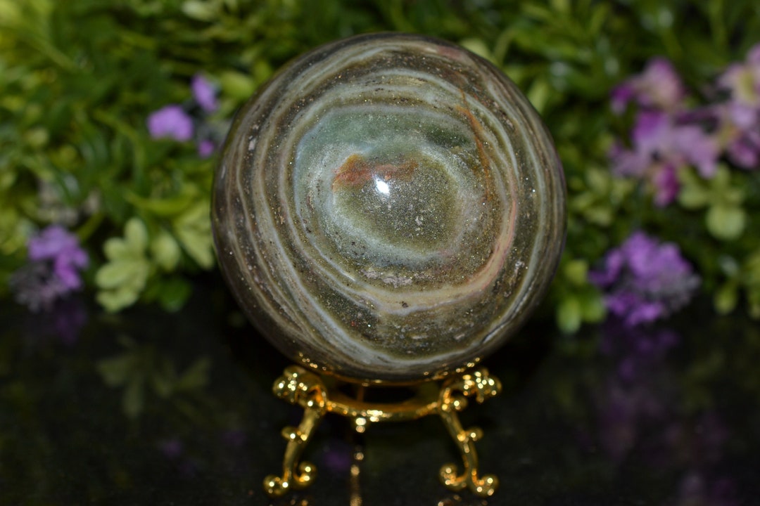Ocean Jasper Sphere, Ocean Jasper Crystal, Ocean Jasper Stone, Ocean ...