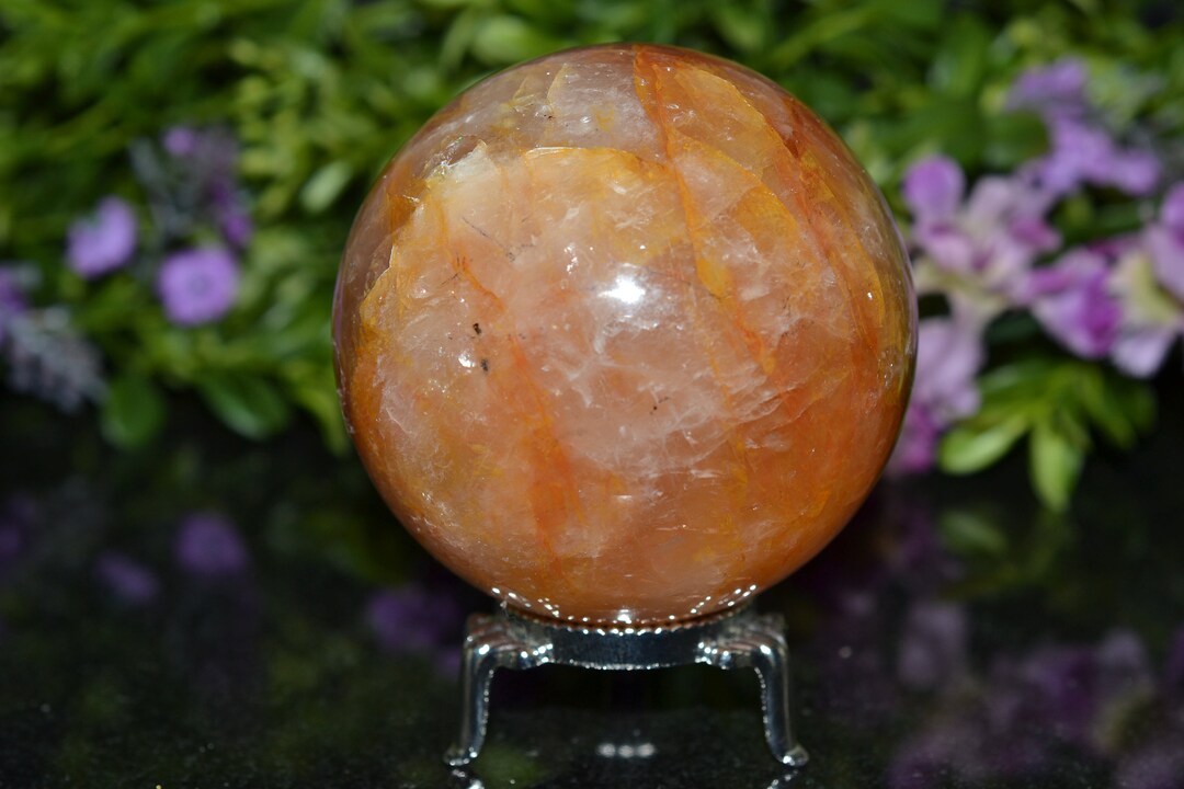 Golden Healer Sphere, Quartz Sphere, Golden Healer Crystal, Golden ...
