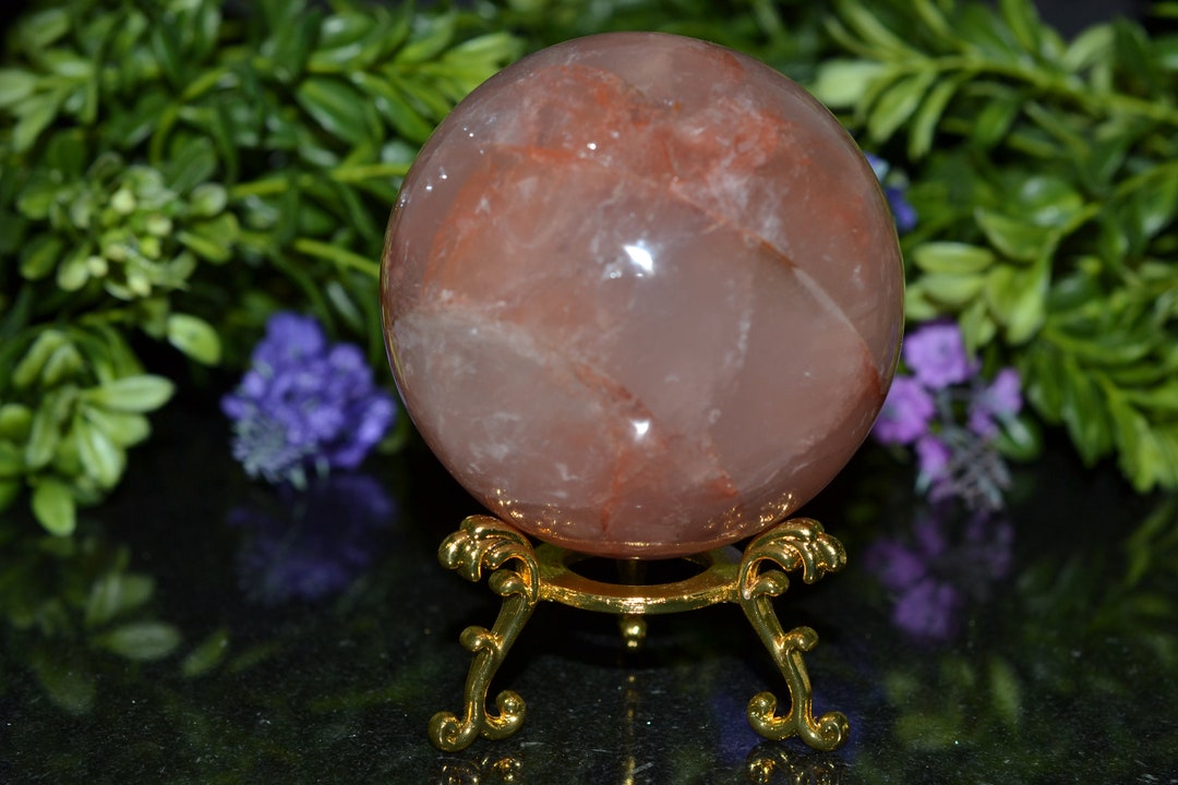 Hematoid Quartz Sphere, Red Hematoid Sphere, Hematoid Crystal, Hematoid ...