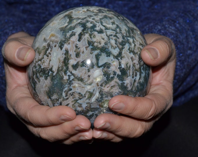 Large Moss Agate Sphere, Agate Sphere, Agate Ball, Agate, Sphere Ball ...