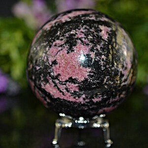 Rhodonite Sphere, Rhodonite Crystal, Rhodonite Ball, Rhodontie Crystal ...