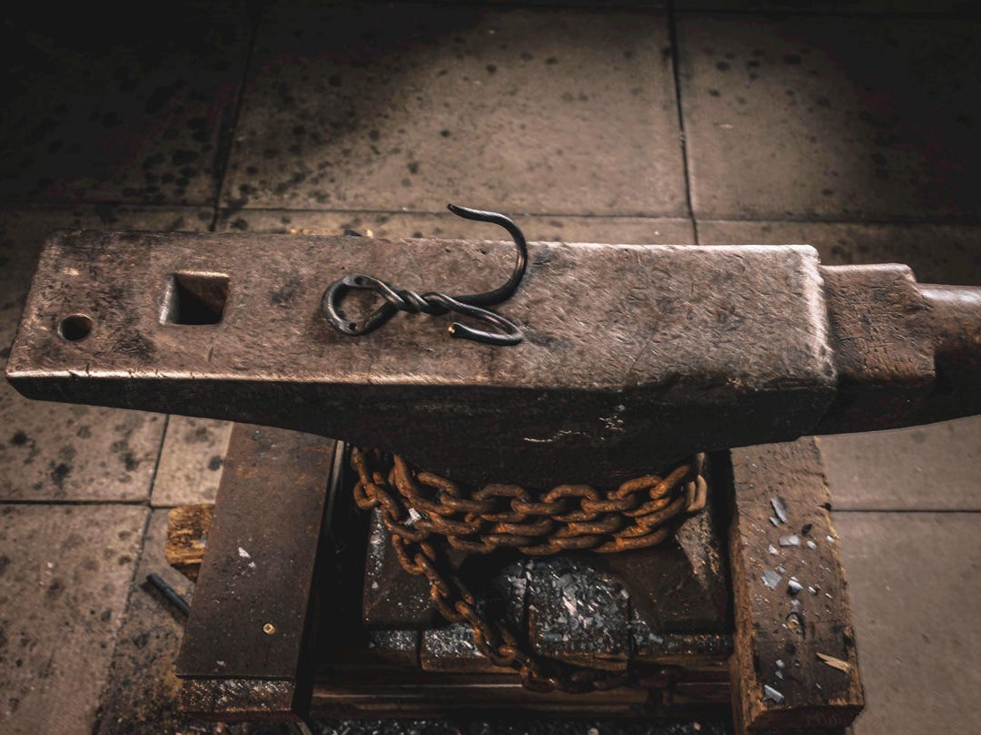 Blacksmith Forged Double Hook - Etsy