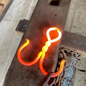 Blacksmith Forged Double Hook - Etsy