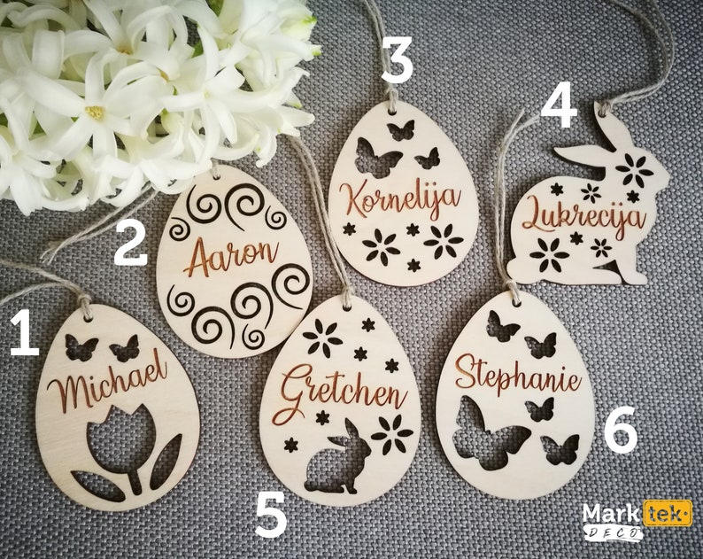 Personalised Hanging Easter Decorations - Etsy