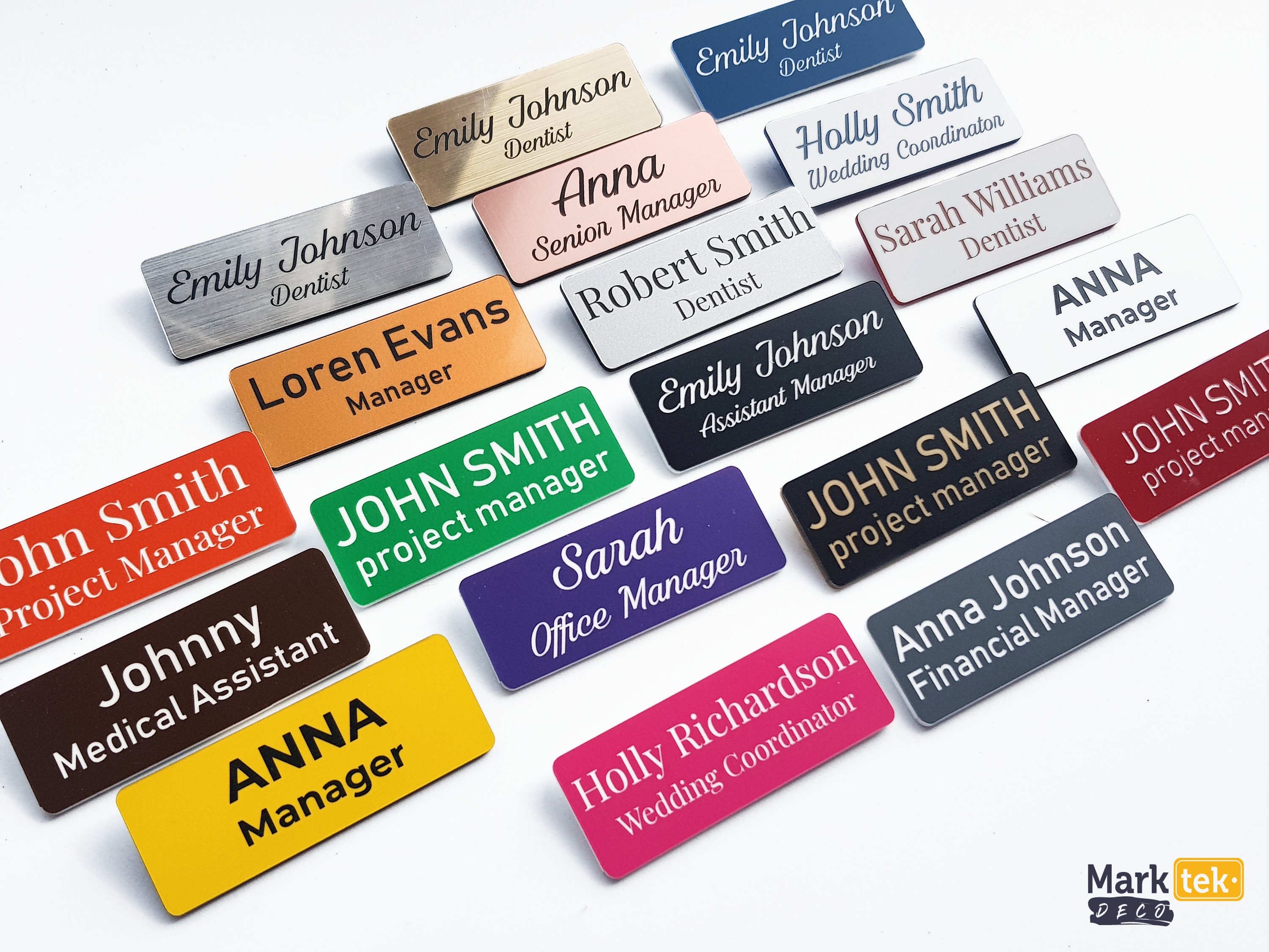 Camera Lens Custom Name Tag Badge ID Pin Magnet For Photographers 