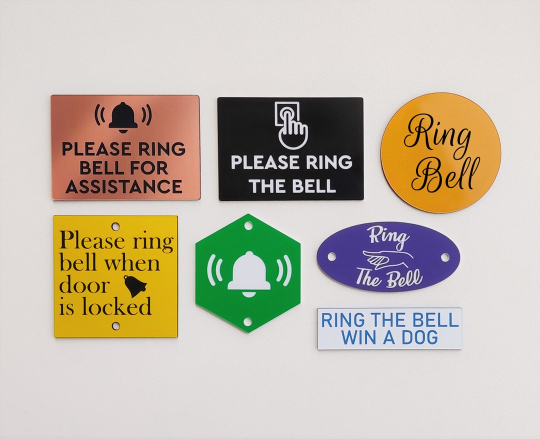 Personalized Engraved "please RING Bell" Door Sign, Wall Plaque, Small ...