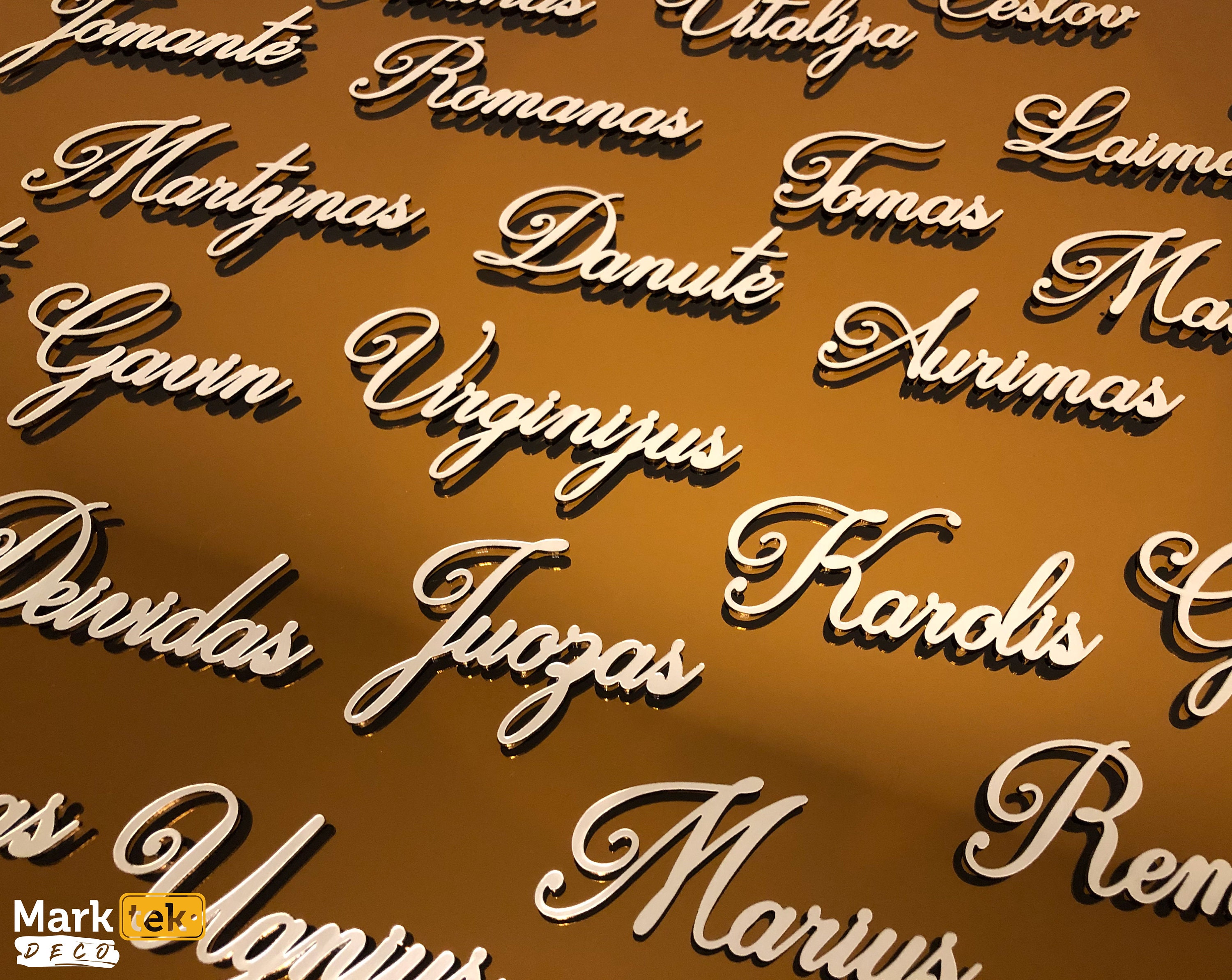 Personalized Plastic Table Place Card Custom Made for Any | Etsy