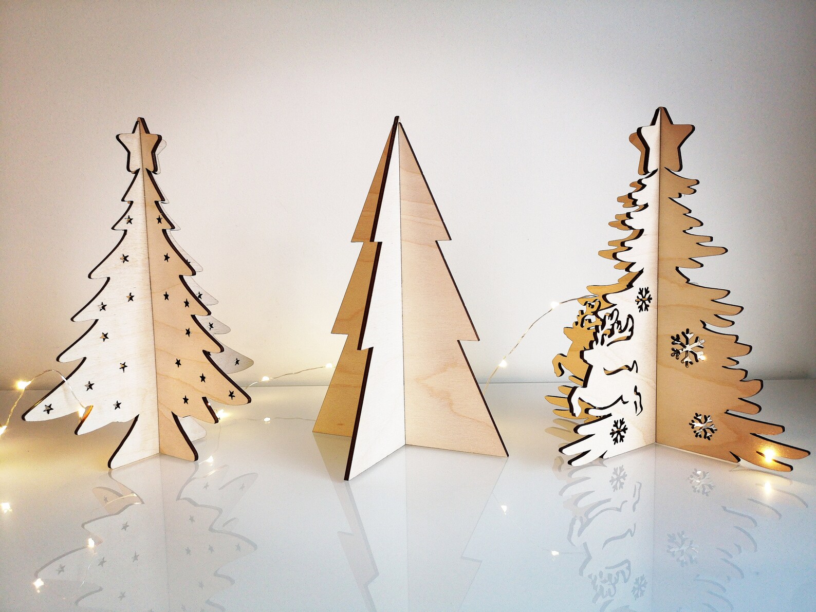 3D Laser Cut Christmas Tree - Christmas Table Decoration, Wooden ...