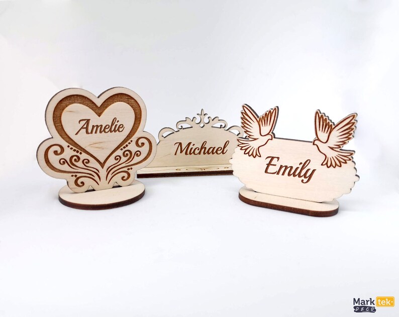 Personalized Wooden Table Place Card Custom Made for Any - Etsy