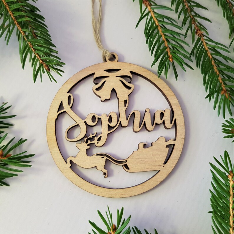 Personalized Christmas Tree Decorations Custom Wooden - Etsy