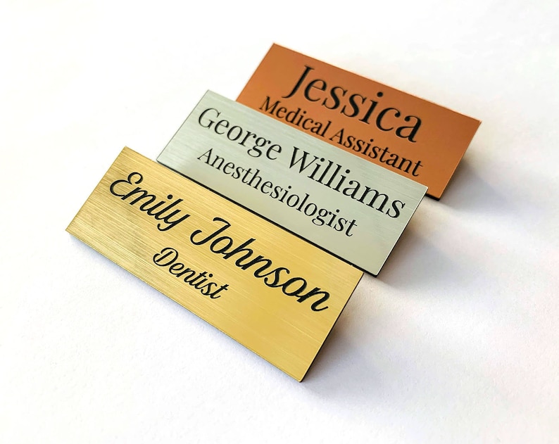 Personalized Name Tags. Staff ID Tags, Badges. Custom Bespoke With ...