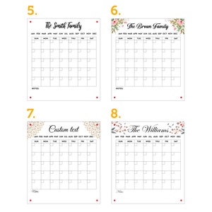 Personalized Acrylic Calendar, Dry Erase 2020 Calendar, Transparent ...