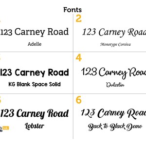 Black Personalized Mailbox Decal - Address and Number - Custom Mailbox ...