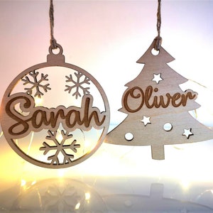 Personalized Christmas Tree Decorations, Custom Wooden Ornaments for ...