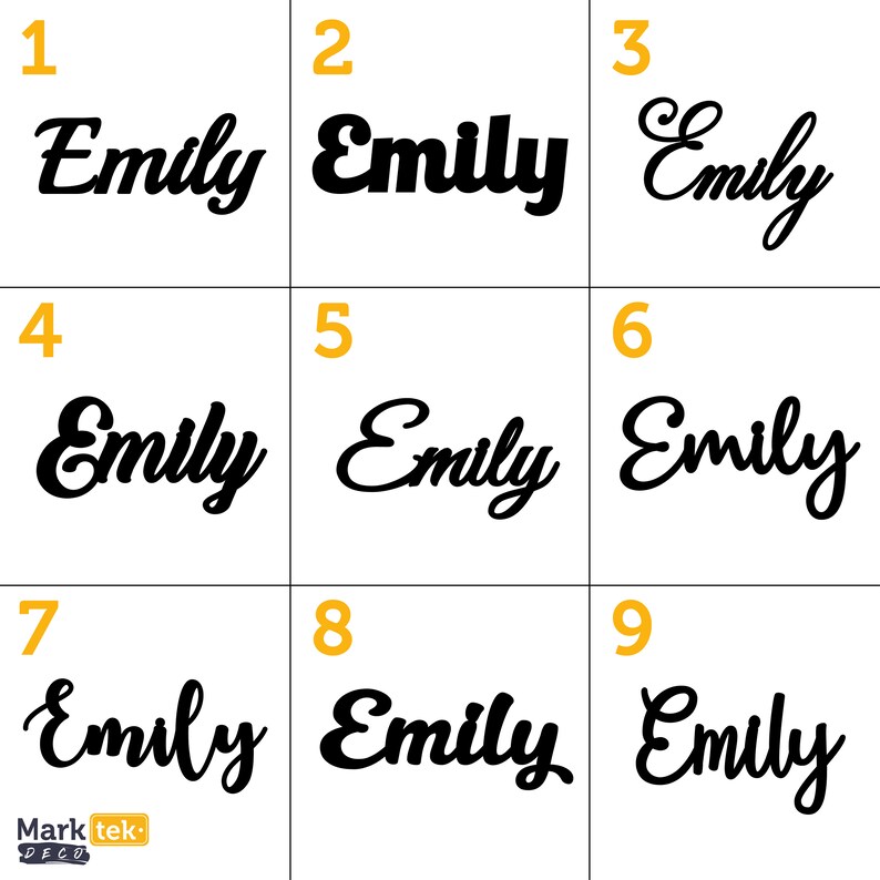 Personalized Plastic Table Place Card Custom Made for Any - Etsy