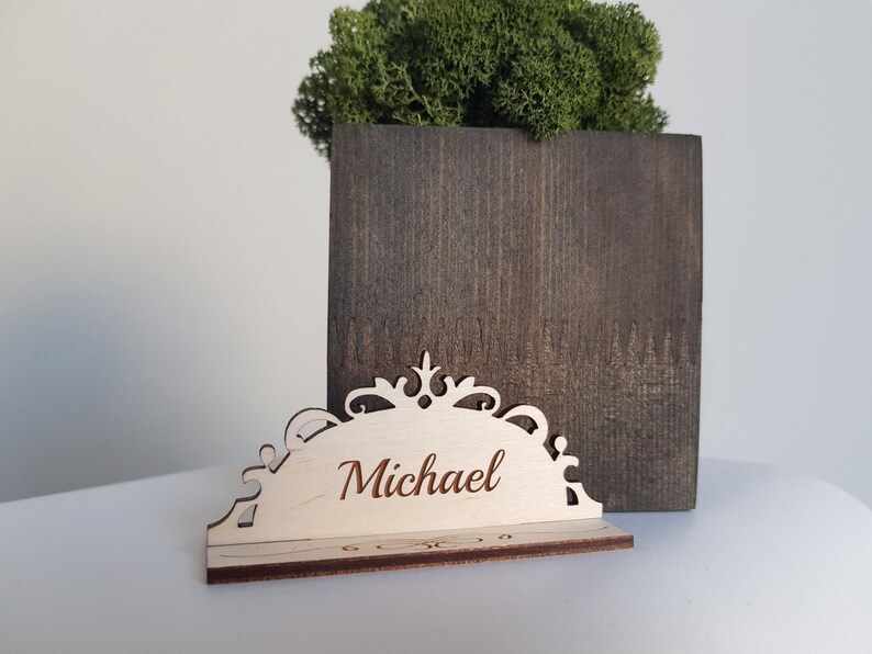 Personalized Wooden Table Place Card Custom Made for Any - Etsy