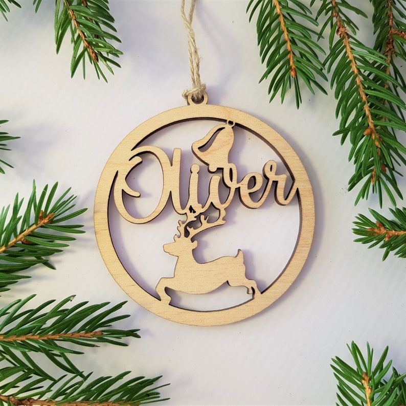 Personalized Christmas Tree Decorations Custom Wooden - Etsy
