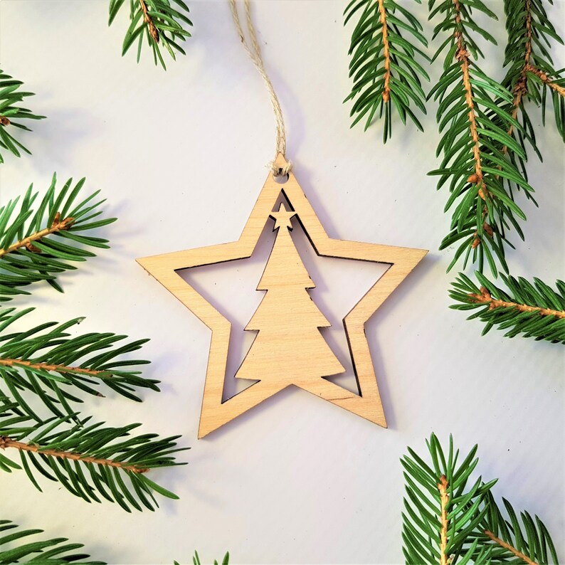 Hanging Christmas Ornament With String. Various Shapes | Etsy