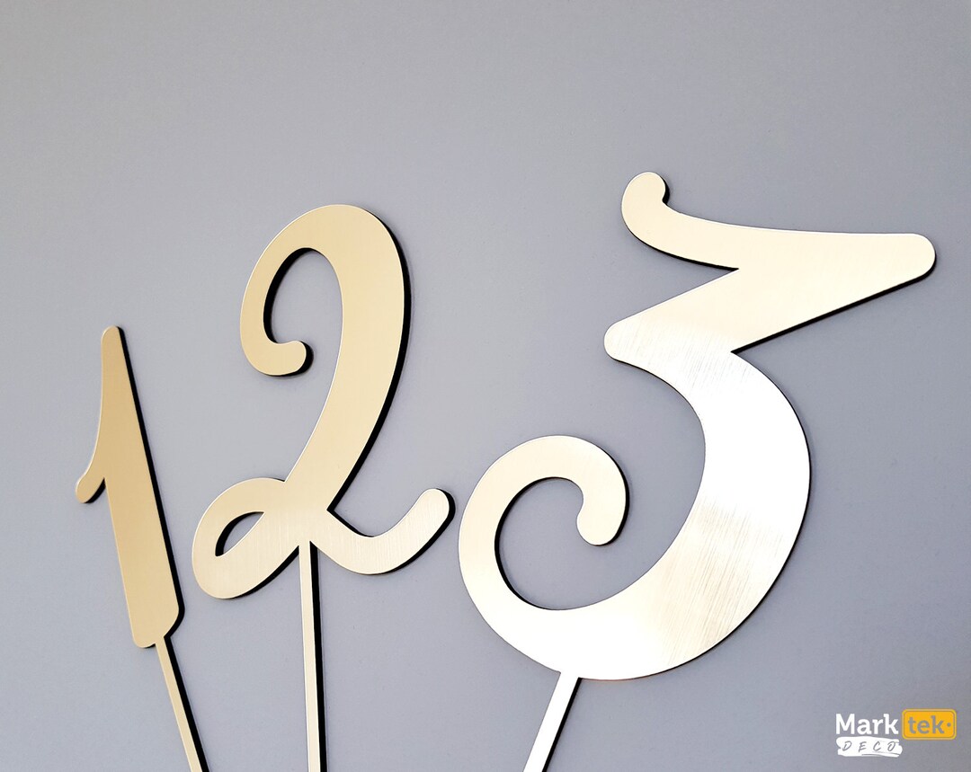 Plastic Table Numbers With Stick. All Numbers - Custom Orders Available ...