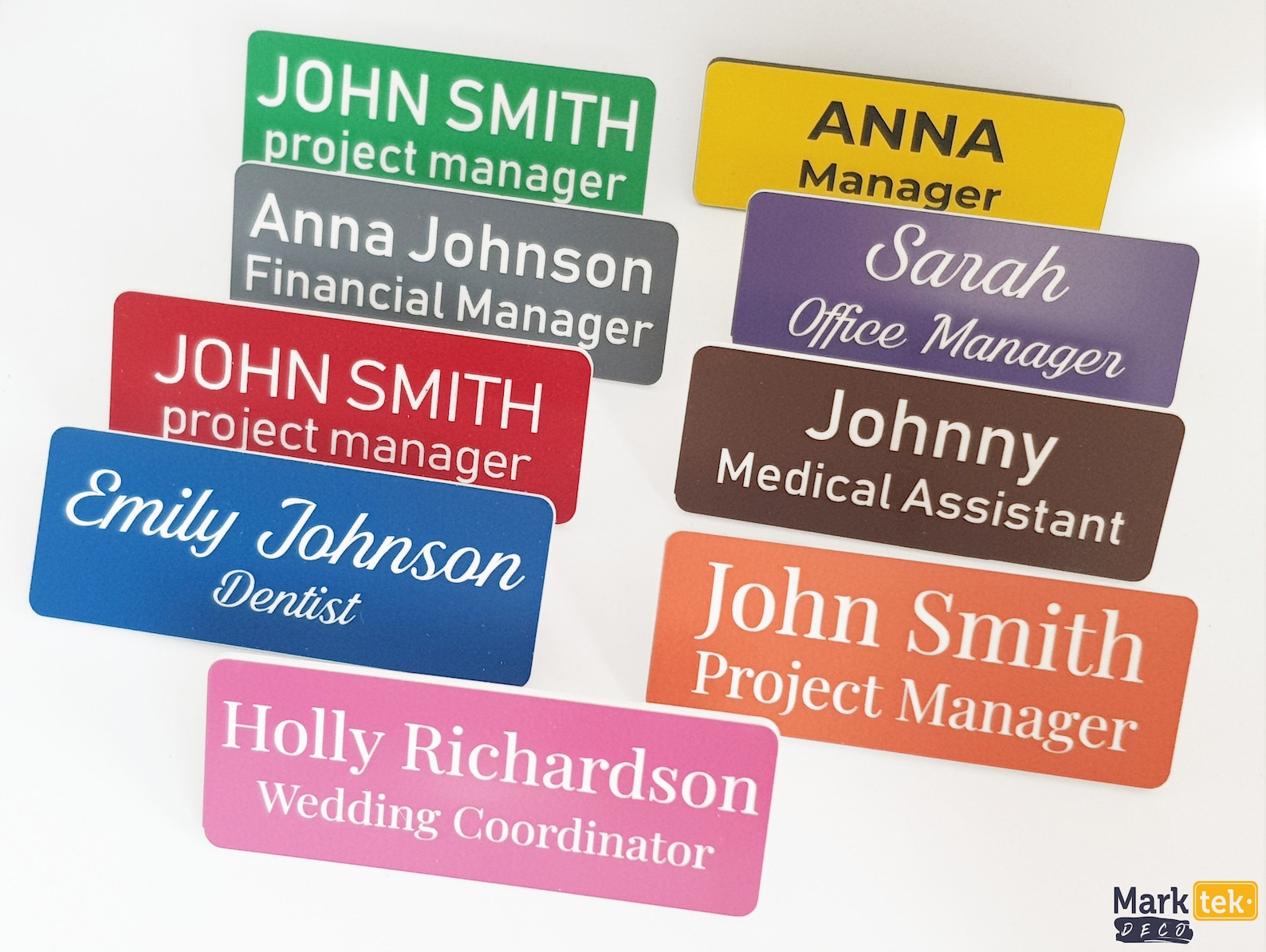 Personalized Plastic Name Badge With Pin or Magnet Attachment Custom ...