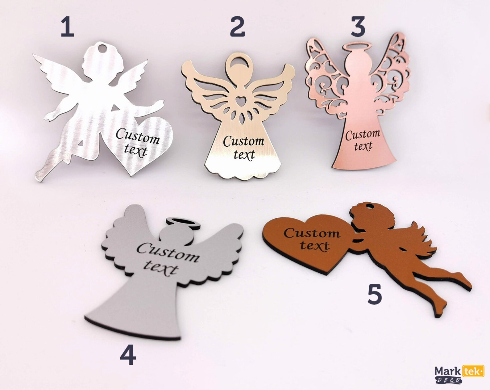 Hanging Guardian Angel Ornament Engraved Custom Text - Etsy