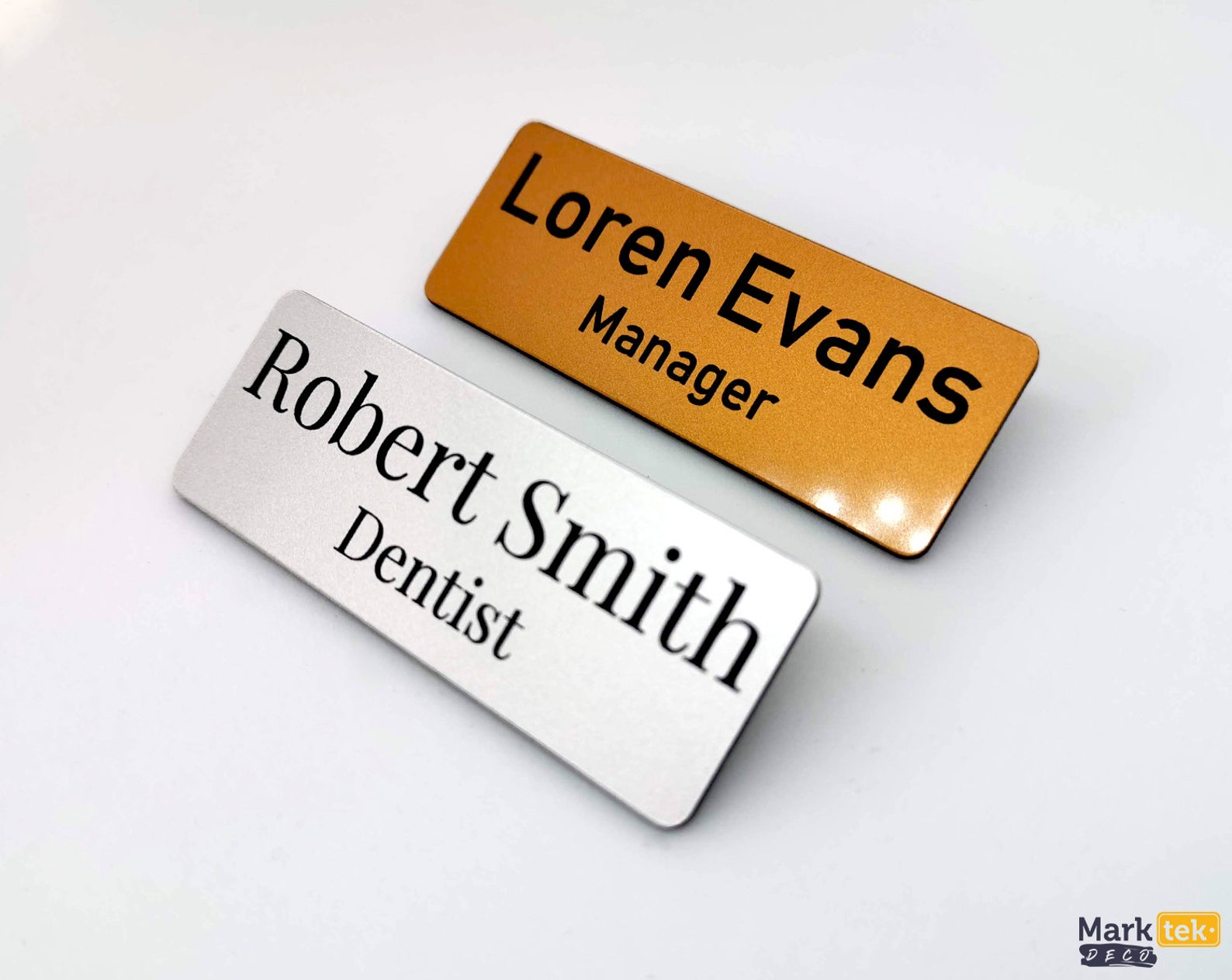 Personalized Plastic Name Badge With Pin or Magnet Attachment Custom ...