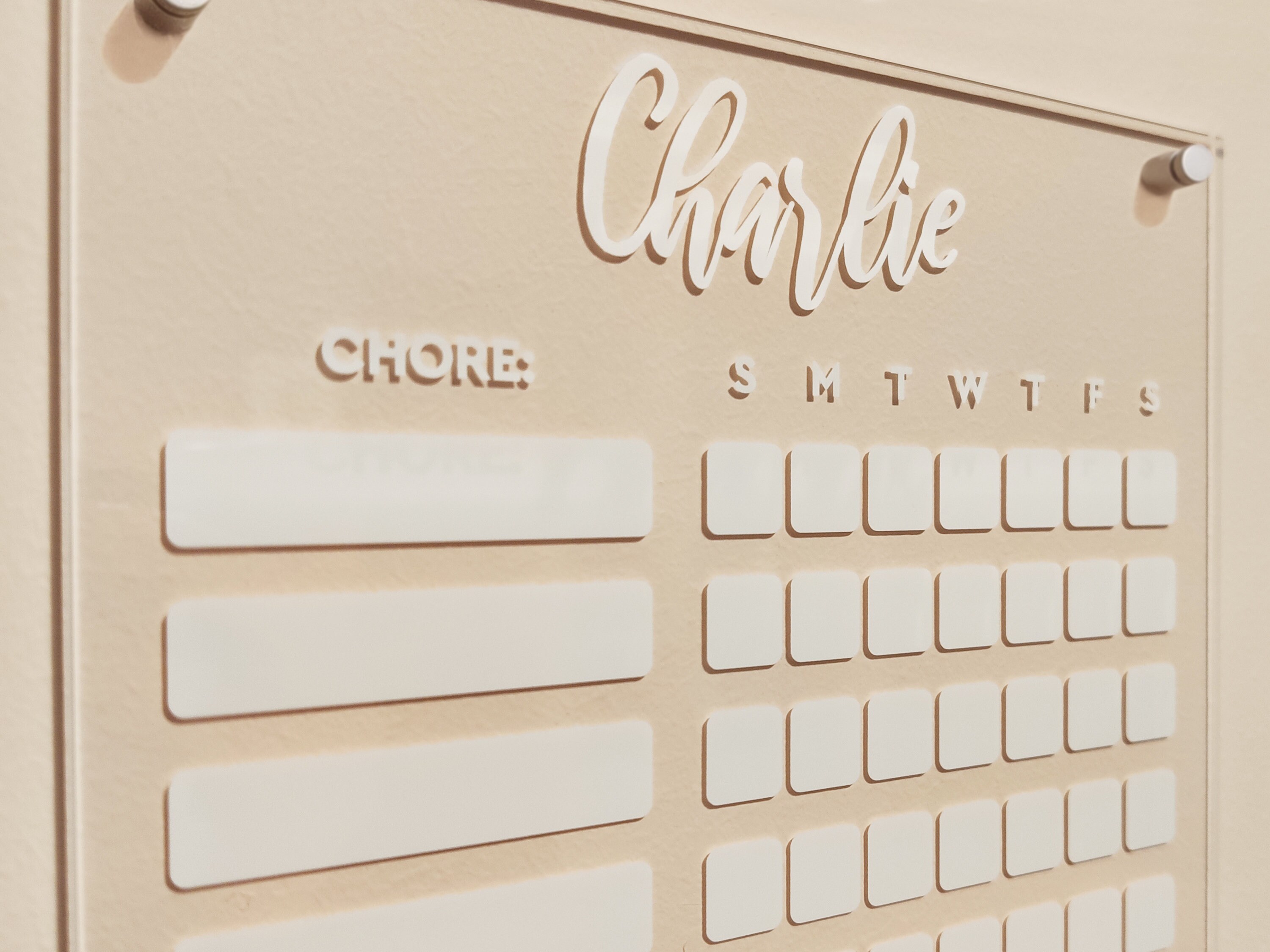 Clear Acrylic Chore Chore Chart for Kids Personalized Chore | Etsy ...