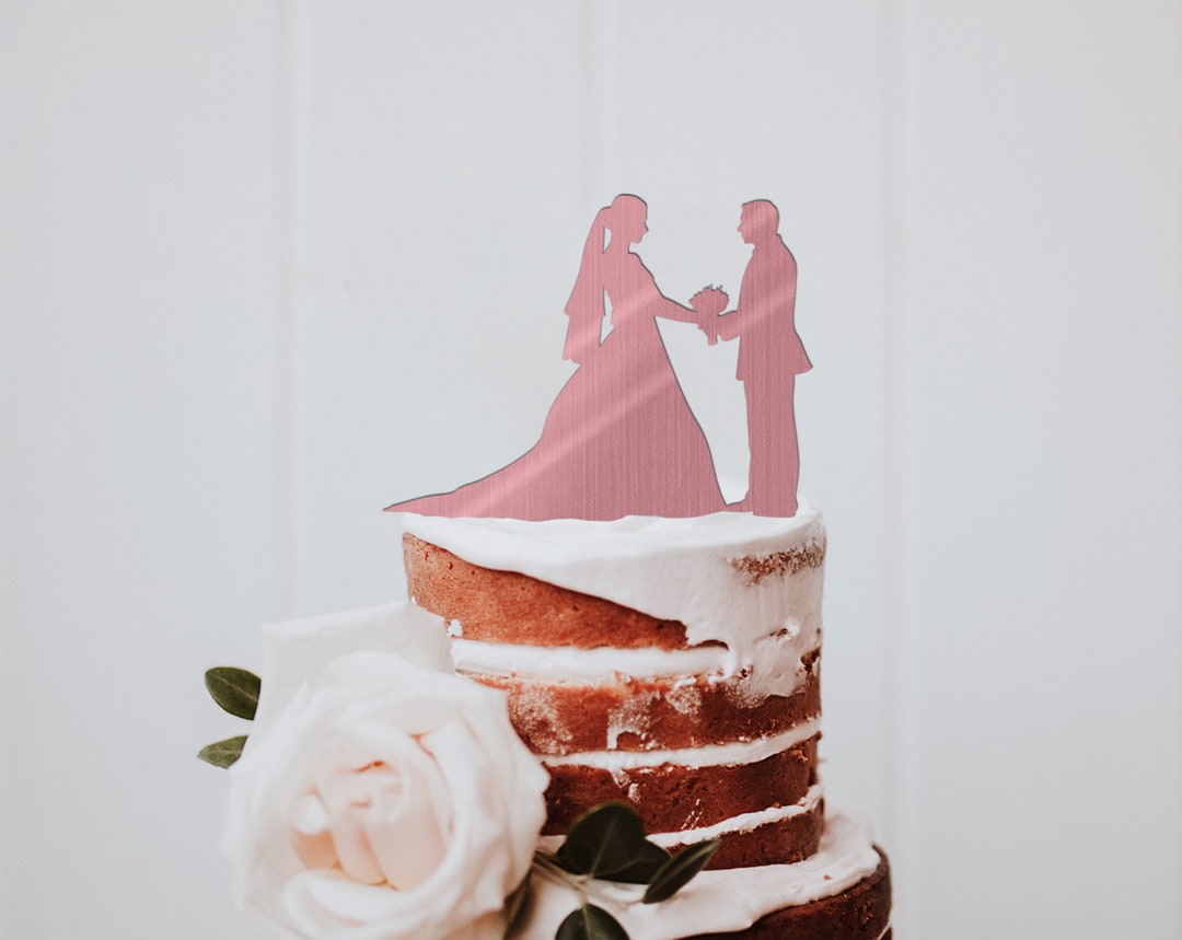 Personalised Shiny Plastic Cake Topper for Wedding, Valentines Day or ...