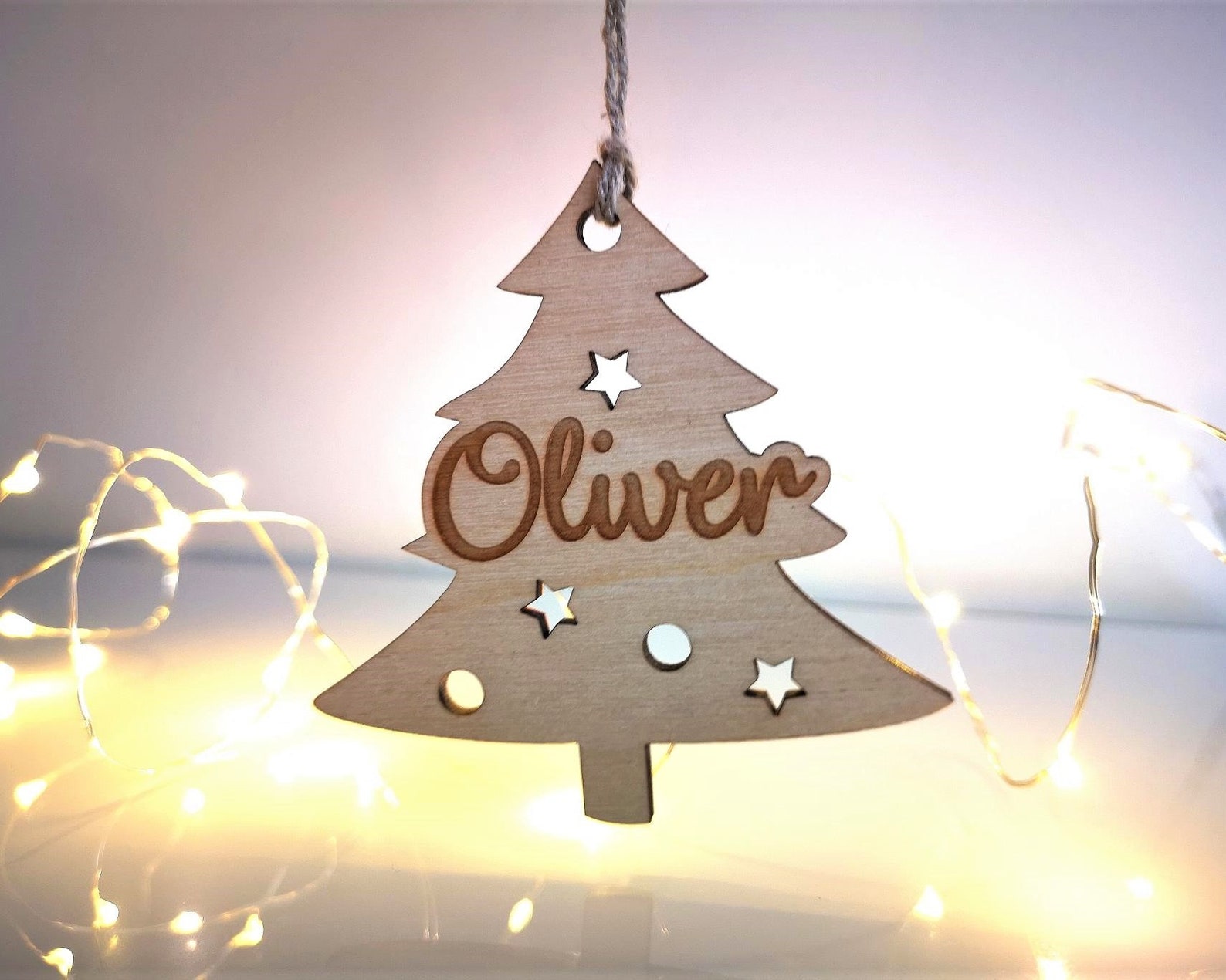 Personalized Christmas Tree Decorations Custom Wooden - Etsy