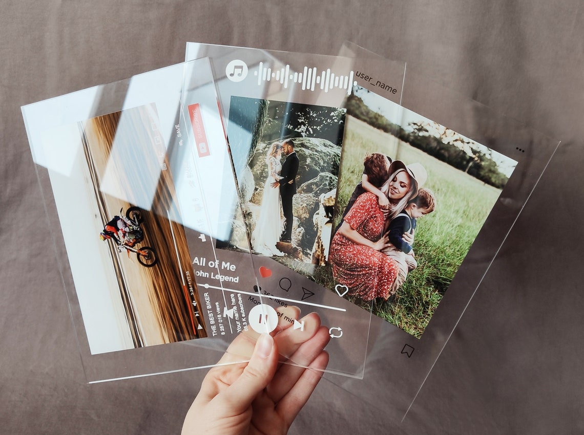 Acrylic Video Plaque Personalized Youtube Poster Custom | Etsy