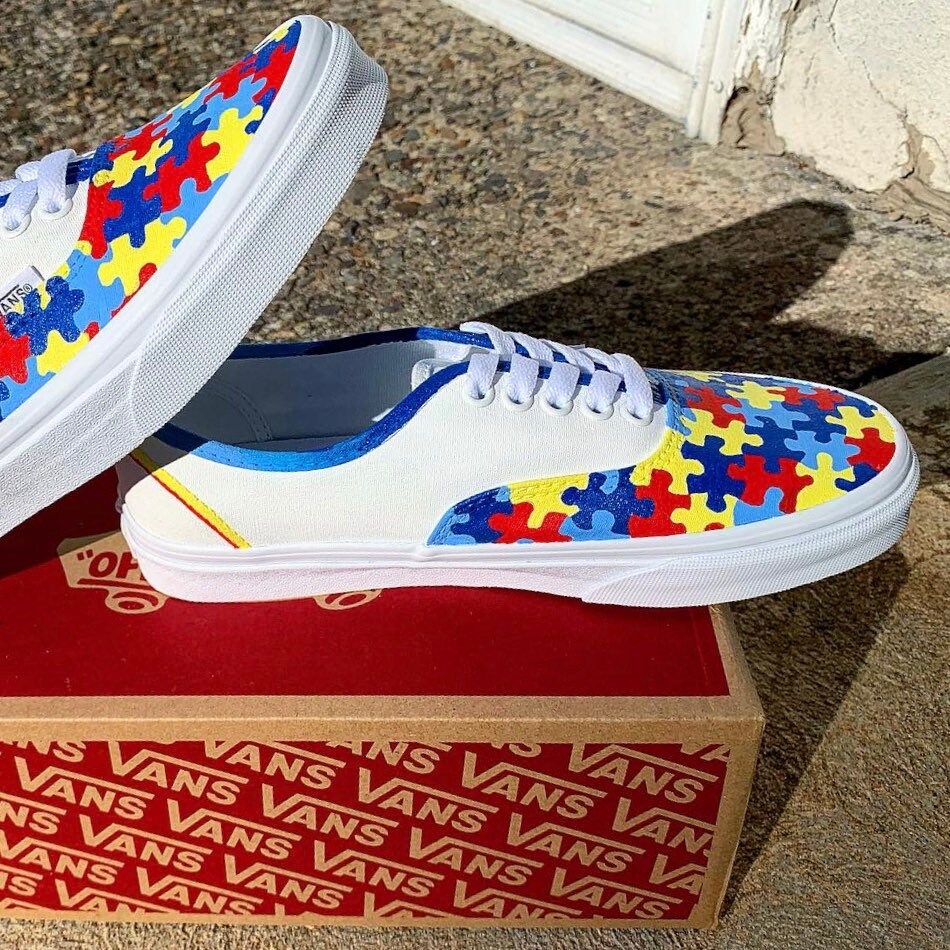 Autism Awareness Custom Vans - Etsy