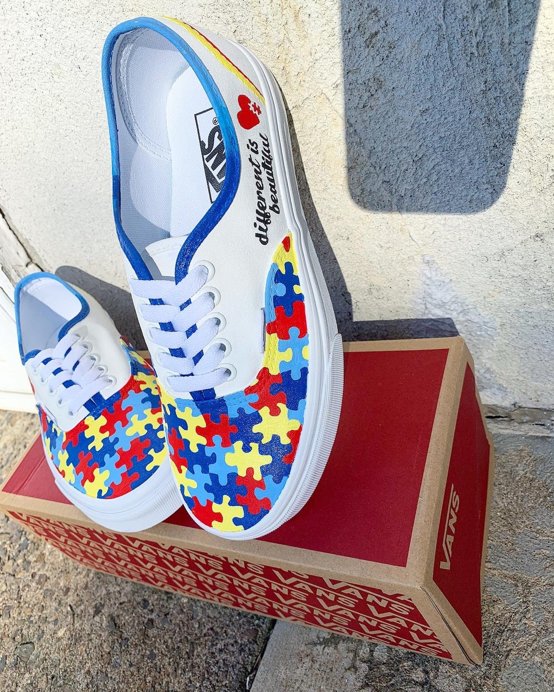Autism Awareness Custom Vans | Etsy