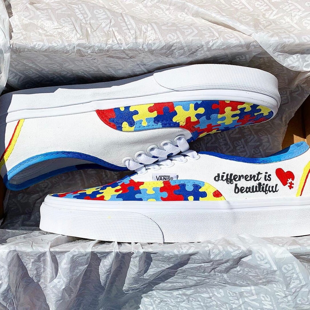Autism Awareness Custom Vans - Etsy