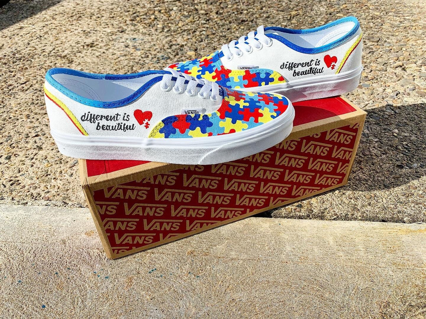 Autism Awareness Custom Vans - Etsy