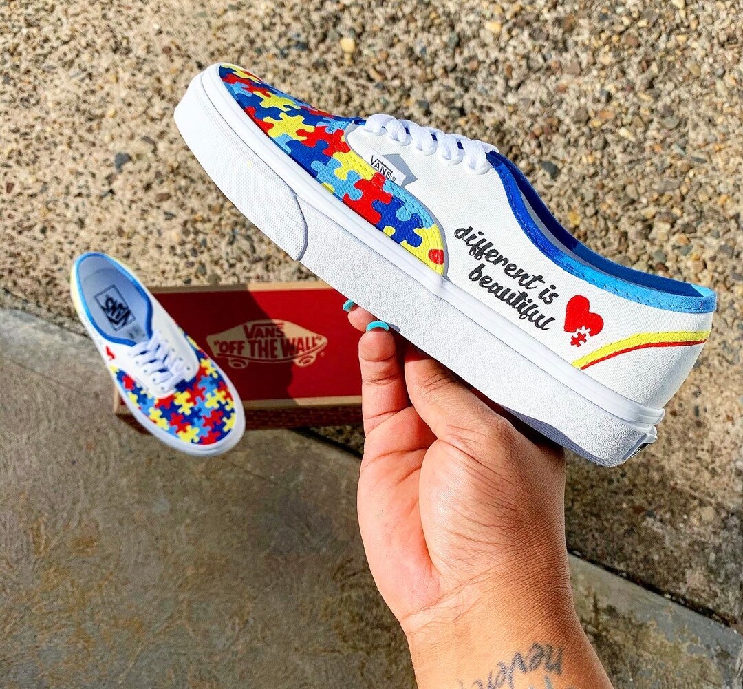 Autism Awareness Custom Vans - Etsy