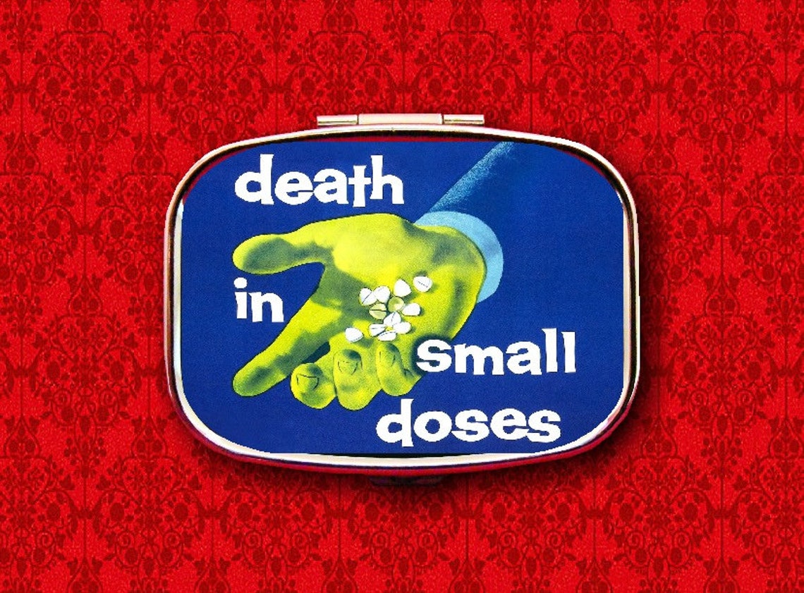 Death in Small Doses Poison Medicine Vintage Ad Ring Trinket Stash ...