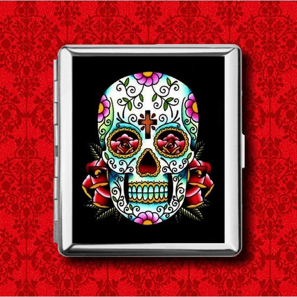 Sugar Skull Credit Card Holder - Etsy