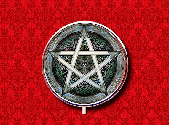 Pentagram Pentacle Wicca Witchcraft Star Celtic Ring Trinket | Etsy