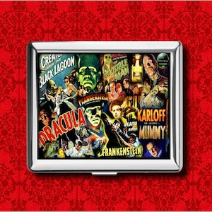 Dracula Frankenstein Mummy Classic Monster Horror Movie Vintage Metal ...