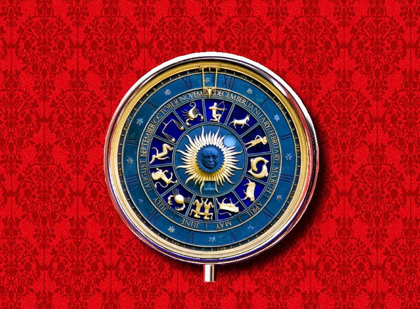 Zodiac Astro Clock Astronomical Steampunk Medieval Ring - Etsy