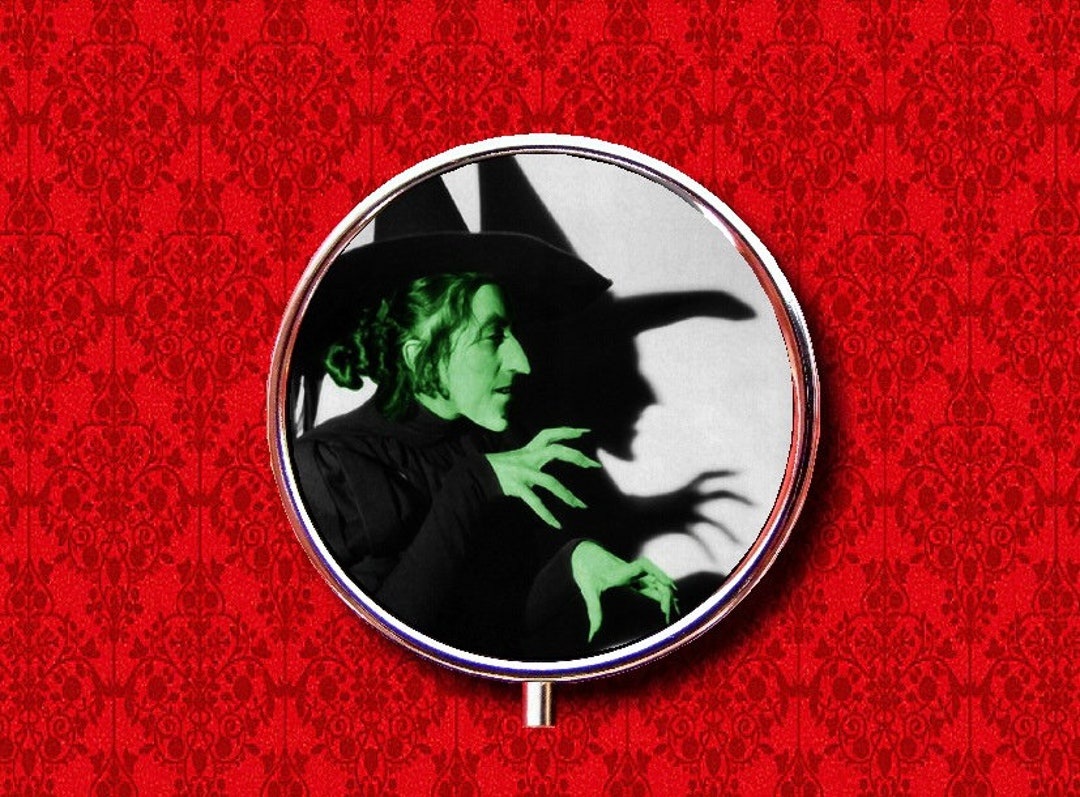 Wicked Witch Pin up Girl Vintage Halloween Ring Trinket Stash Medicine ...