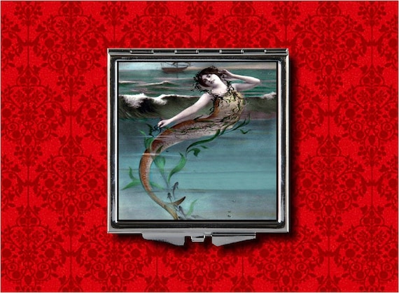 Mermaid Pin up Girl Under the Sea Fish Boat Postcard Flapper | Etsy