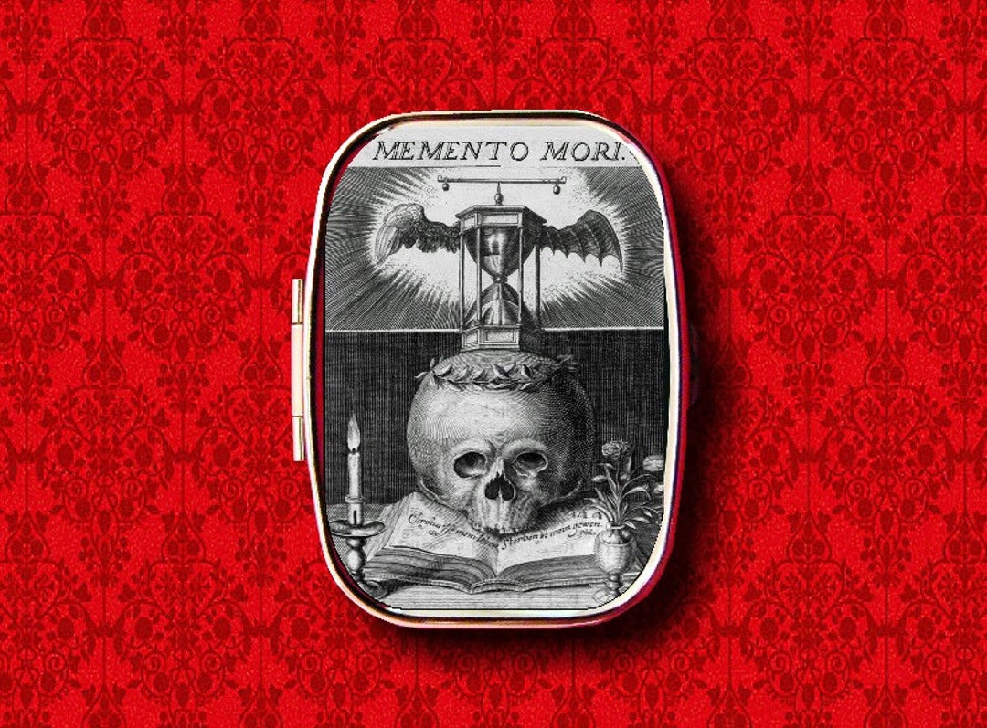 Memento Mori Death Skeleton Skull Goth Ring Trinket Stash Medicine ...