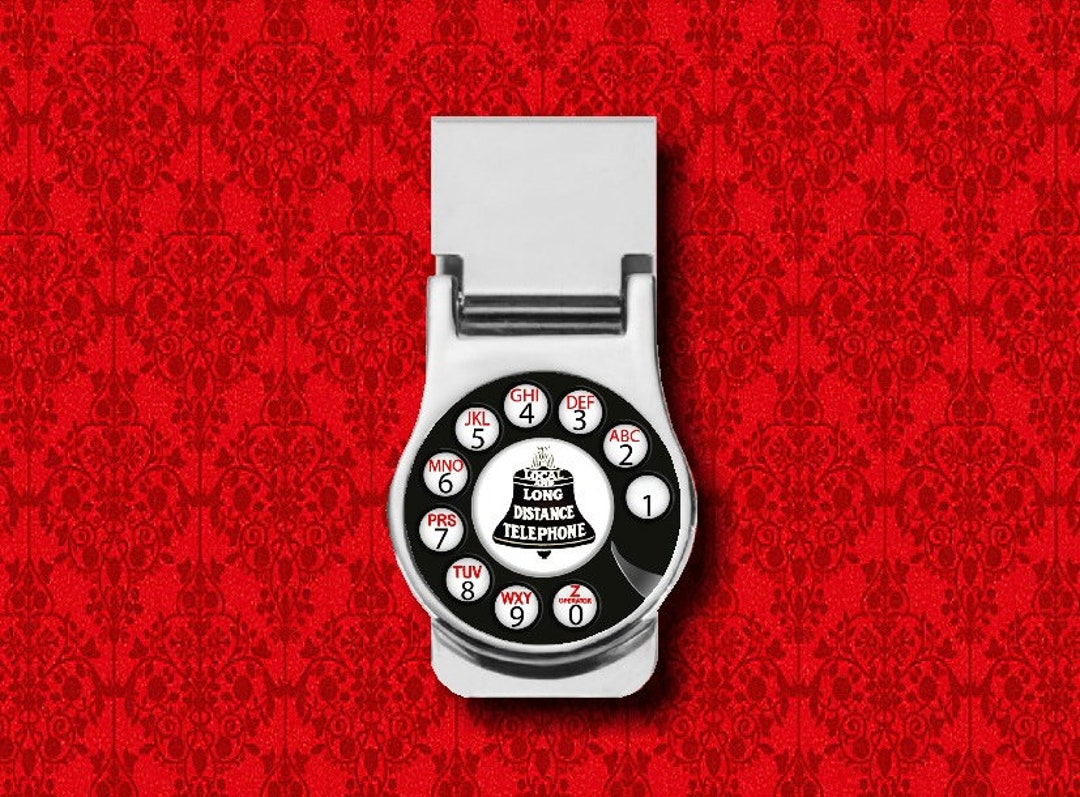 Rotary Phone Telephone Dial Vintage Pop Art Retro Metal Stainless Steel ...