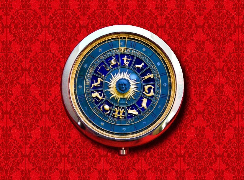 Zodiac Astro Clock Astronomical Steampunk Medieval Astrology - Etsy