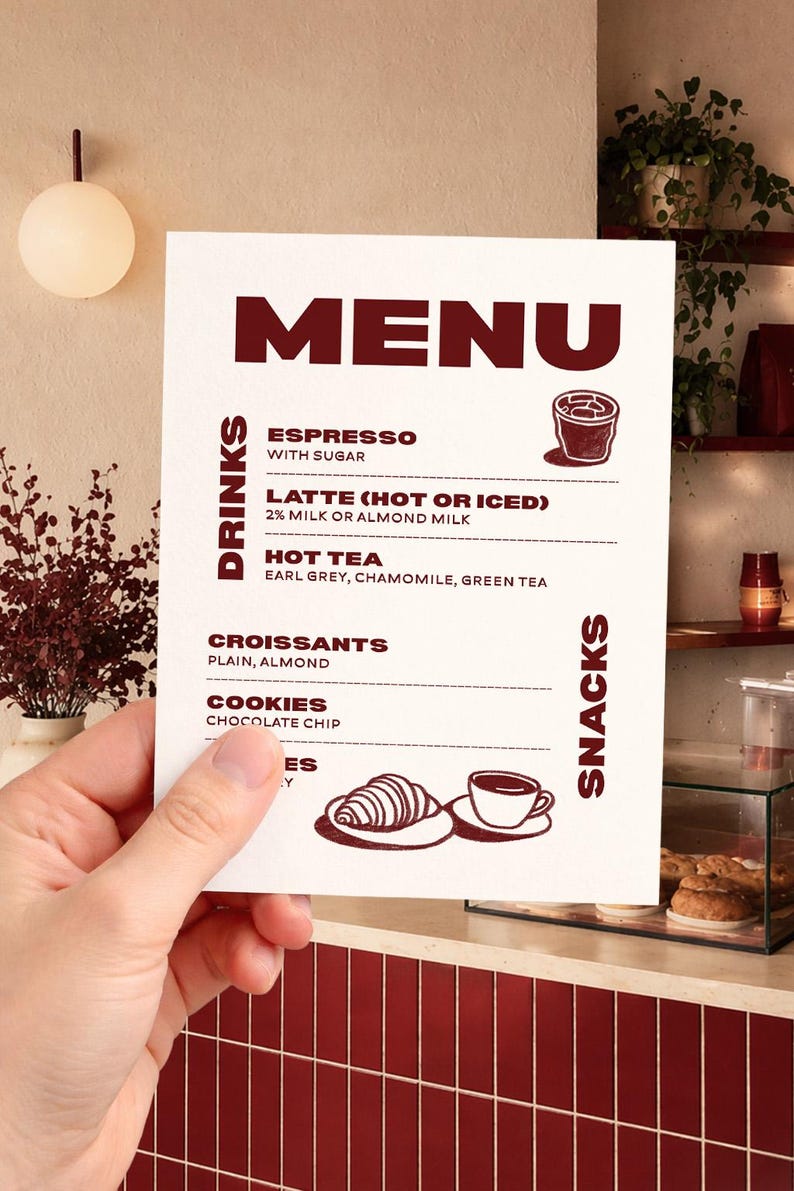 Cafe Menu, Coffee Theme Baby Shower, Cafe Bebe, Printable Coffee Shop ...
